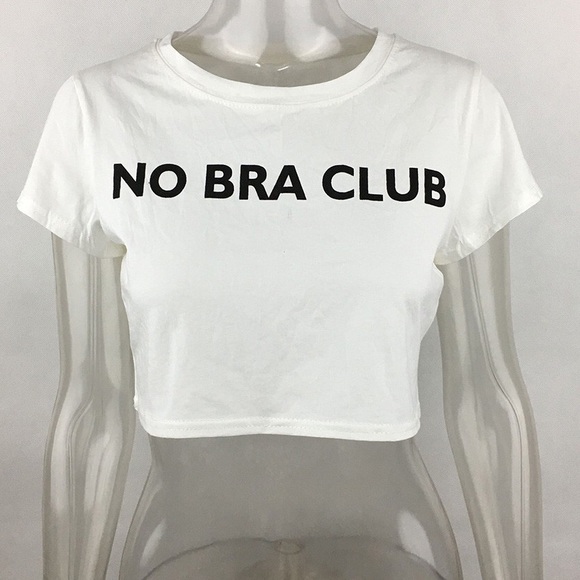 Tops No Bra Club Crop Top Poshmark